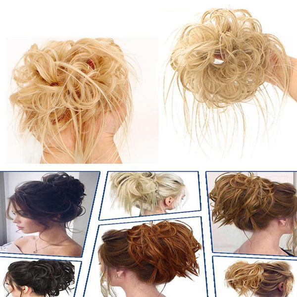 Women's Meatballs Hair Bags Headdresses Short Hair Messy Punk Hair Ties ...