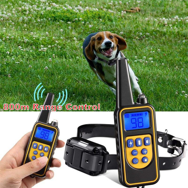 Electric Dog Training Collar 800m Range IP67 Waterproof Remote Control ...