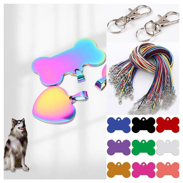 10pcs/pack Pet ID Tags for Dogs Aluminum Custom Dog Tag Disc Engrave ...