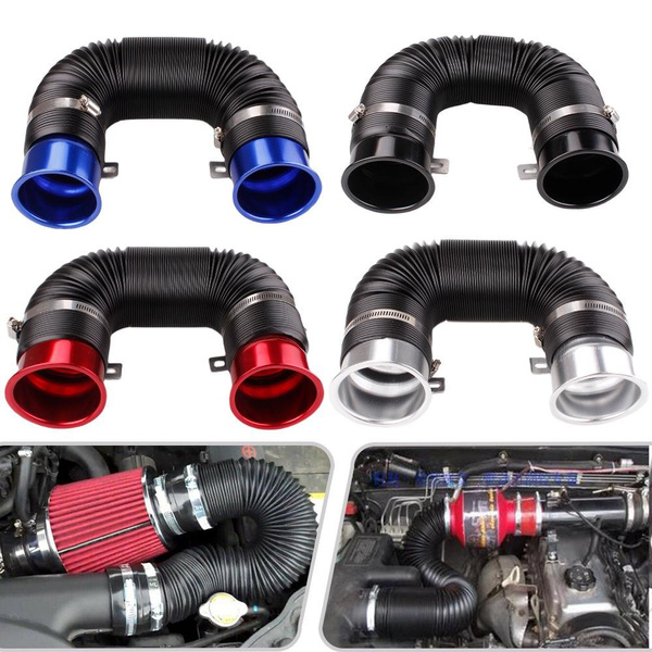 Air Intake Pipe Cold Feed Flexible Duct Induction Kit Filter Car Inlet ...