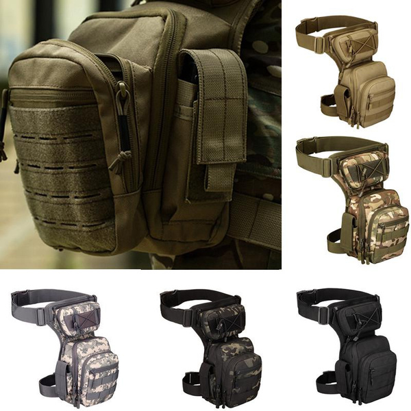 Tactical Military Leg Bag Men's Nylon Hip Drop Belt Waist Fanny Pack ...