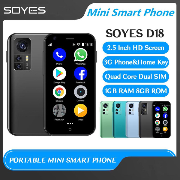 2023 Upgrade SOYES 2.5 inch Mini Smartphone Android 6.0 MTK6580M Quad Core 1GB Ram 8GB/4GB Rom ...