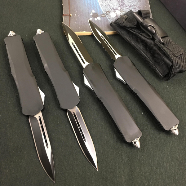 Newest AUTOMATIC Straight Out Button Push Knife Tactical Spring Assist ...