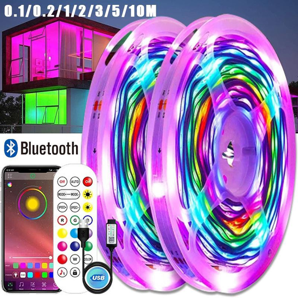 LED Strip Light Bluetooth RGB 5050 USB Diode Flexible Lamp Tape Rainbow ...