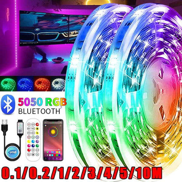 5050 Bluetooth Led Strip Lights for Bedroom Color Changing Luces Led ...