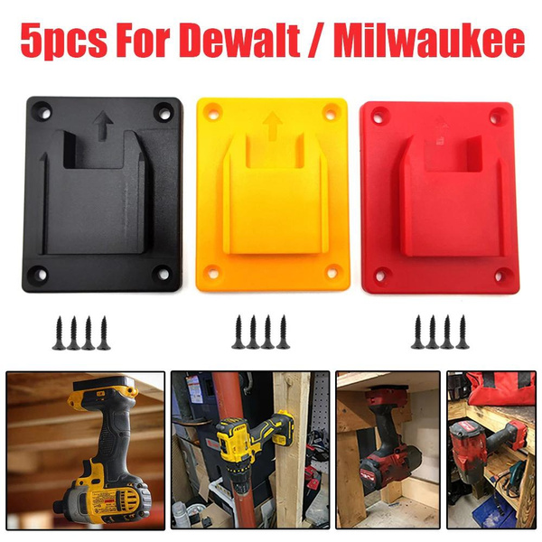 5pcs Tool Mount Storage Bracket Drill Holder Dock Fixing Devices for ...