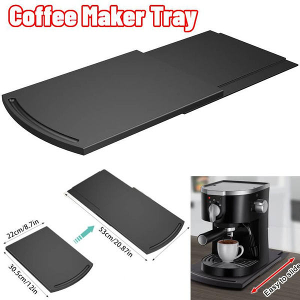 Kitchen Caddy Sliding Coffee Tray Mat Under Cabinet Appliance Coffee ...