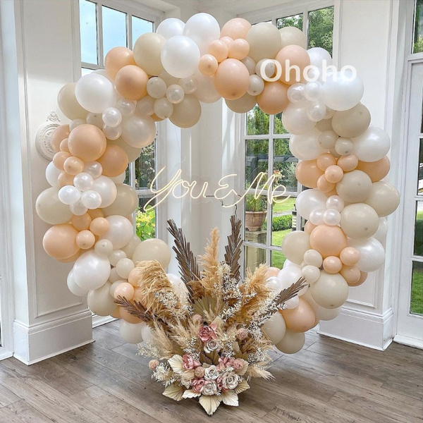 Cream Beige White Balloon Garland Arch Kit Marriage Engagement Wedding ...