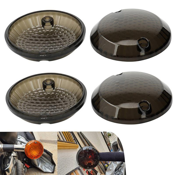 4pcs/set Motorcycle Front & Rear Indicator Light Lens Cover ABS Turn ...