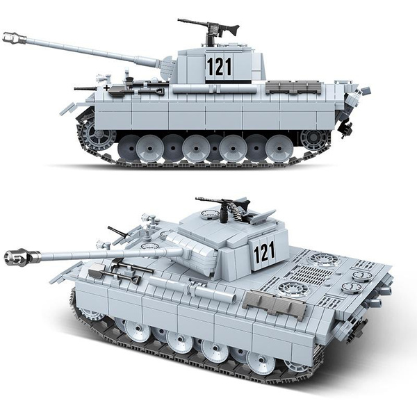WW2 Military Panther Tank 121 Building Blocks Military German Tiger ...