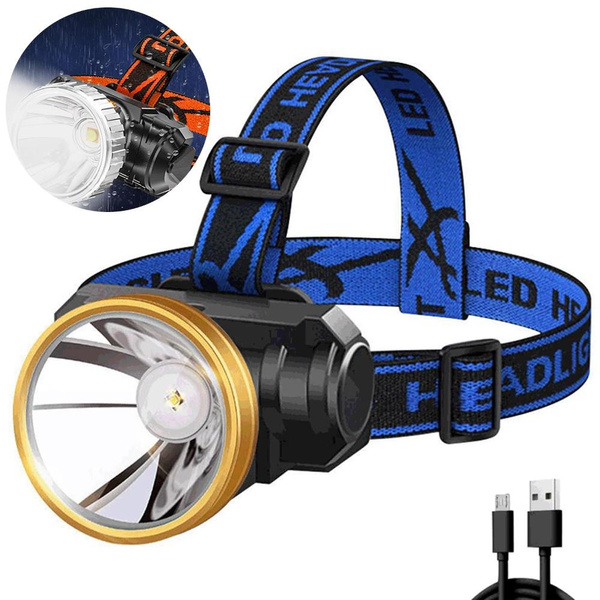High-power Rechargeable Head Flashlight Lithium Battery Strong Light ...