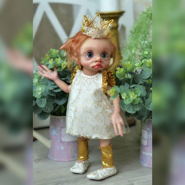 40cm Cute Lifelike Elf Baby Doll Handmade Full Silicone Vinyl Body ...
