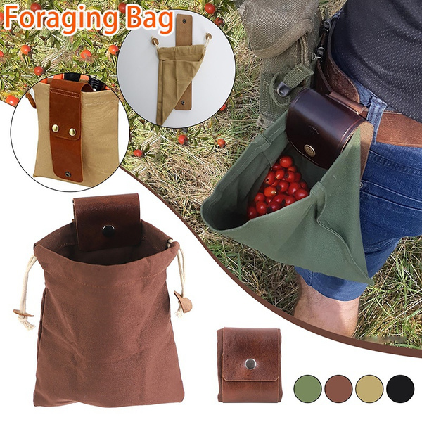 Foraging Bag Canvas Pouch Berry Fruit Picking Mushroom Storage Bag ...