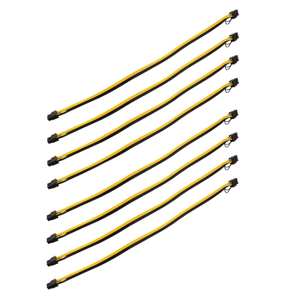 8X 6 Pin PCI-E to 8 Pin (6+2) PCI-E (Male to Male) GPU Power Cable 50cm ...