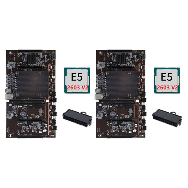 2X H61 X79 BTC Miner Motherboard with E5 2603 V2 CPU+24Pins Power ... 2X H61 X79 BTC Miner Motherboard with E5 2603 V2 CPU+24Pins Power ...