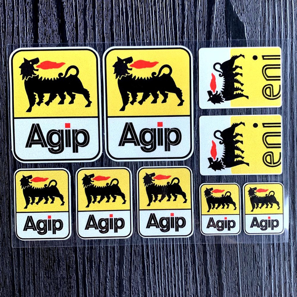AGIP Eni Oil Lubricants Laminated Stickers Graphics Ducati Decals | Wish
