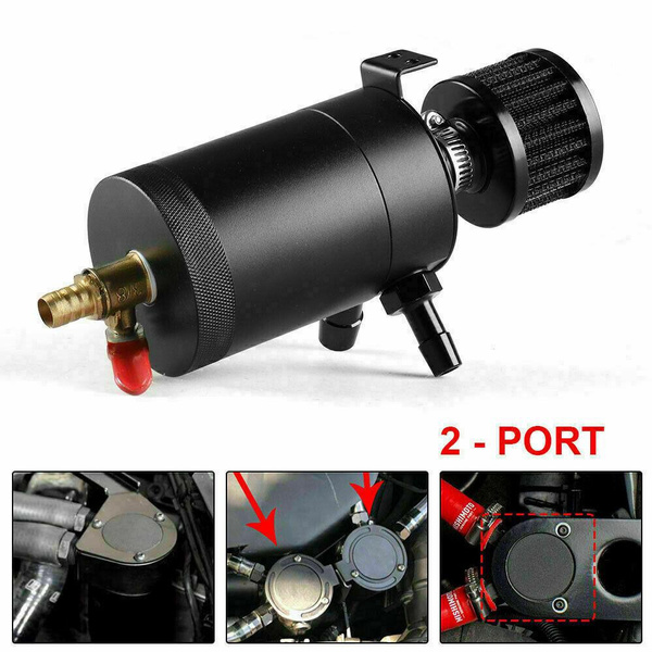 Oil Catch Can, Universal Oil Catch Can 2‑Port Reservoir Tank With Drain ... Oil Catch Can, Universal Oil Catch Can 2‑Port Reservoir Tank With Drain ...