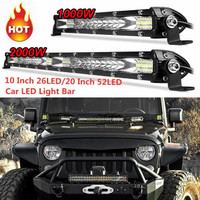 New Upgrade 20inch/10inch Universal LED Light Bar Spot Flood Combo SUV ...