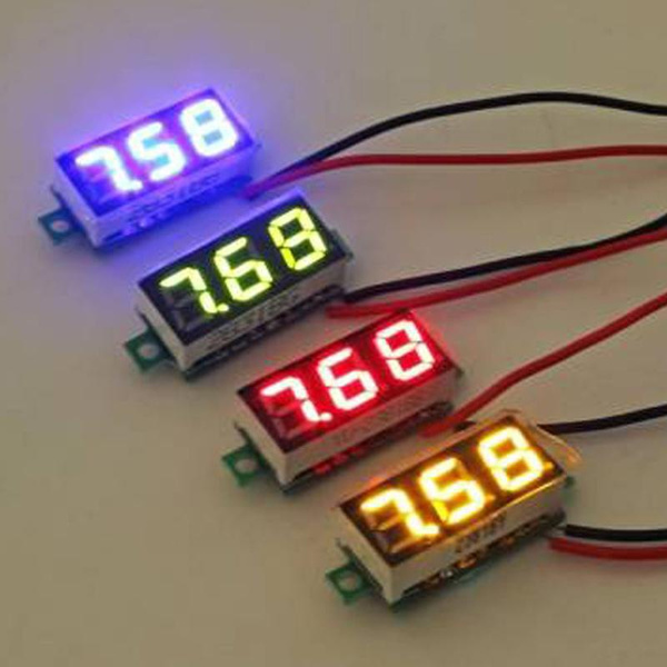 Hl-Digital Voltmeter Ammeter Voltimetro Blue Red LED Amp Amperímetro ...