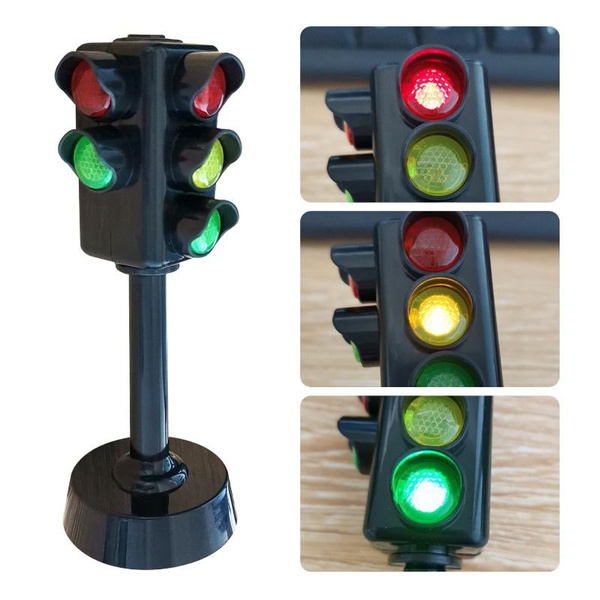 Mini Traffic Signs Road Light Block with Sound LED Children Safety Kids ...