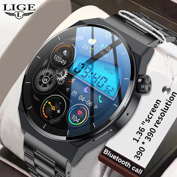 2023 LIGE New 360 AMOLED HD Screen Smart Watch for Men 390*390 Screen ...
