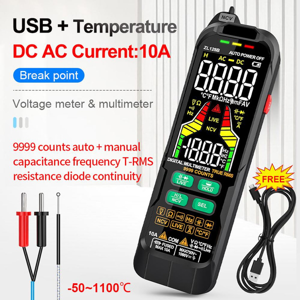 Digital Multimeter Professional Tester Meter Alternating Current Direct ...
