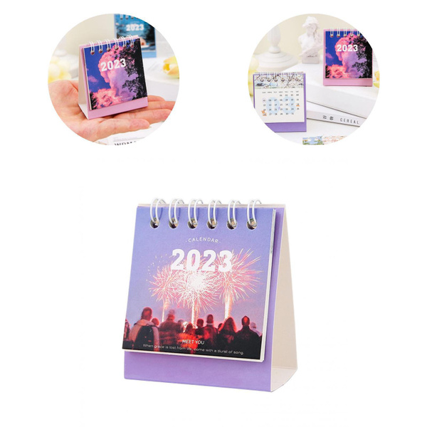 Desktop Calendar Portable Easy to Use Square Square Desktop Calendar ...