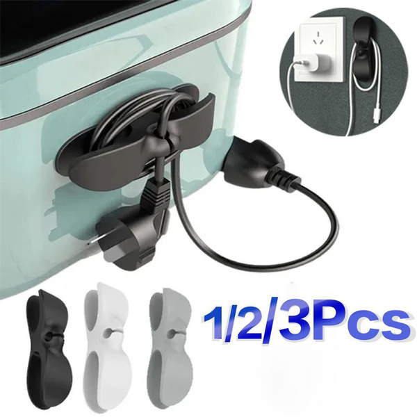 1/2/3Pcs No Punching Socket Cable Holder Clip Storage Cable Organizer ...