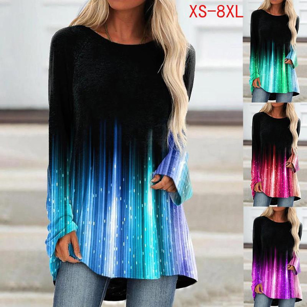 XS-8XL Women's Fashion Autumn and Winter Clothes Casual O-neck Long ...