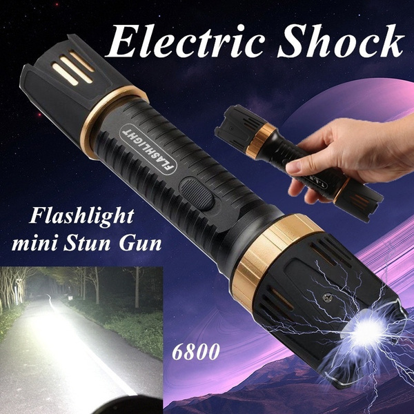 Mini High Voltage Electric Shock Baton Rechargeable Retractable Metal ...