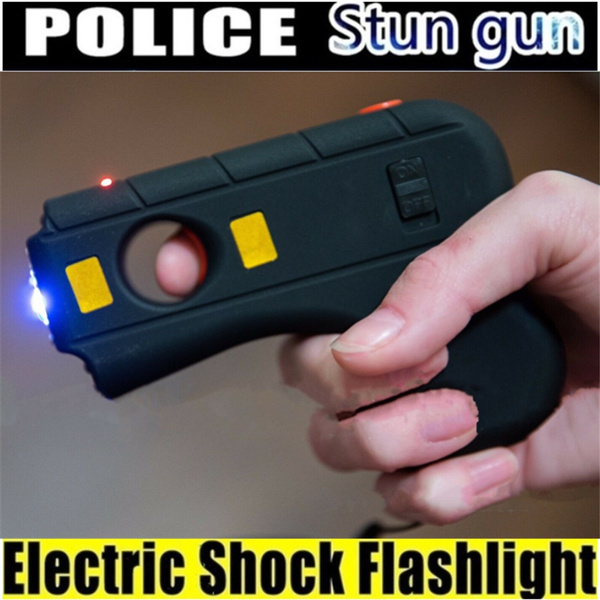 High Quality Black Police Tactical Flashlight Stun Gun Women's Self ...