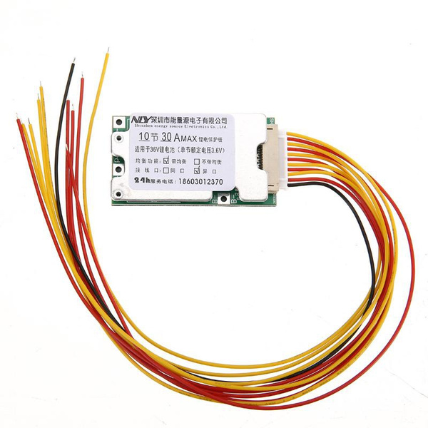 10S 36V 30A Li-ion Protection Board Li-ion Cell 18650 Battery ...