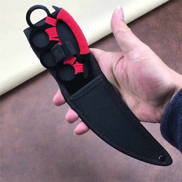10 Inch Boxing Knife Knuckle Tactical Fixed Blade Knife Karambit Knife ...