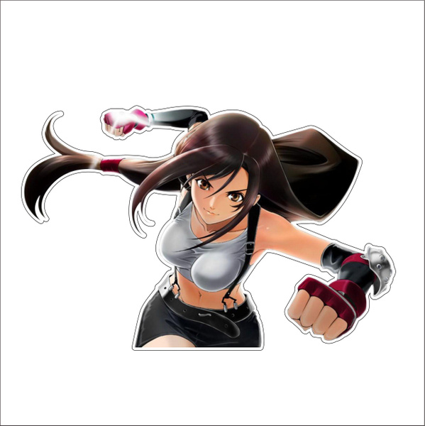 2PCS Final Fantasy VII Tifa Vinyl Car Bumper Wall Window Truck ...