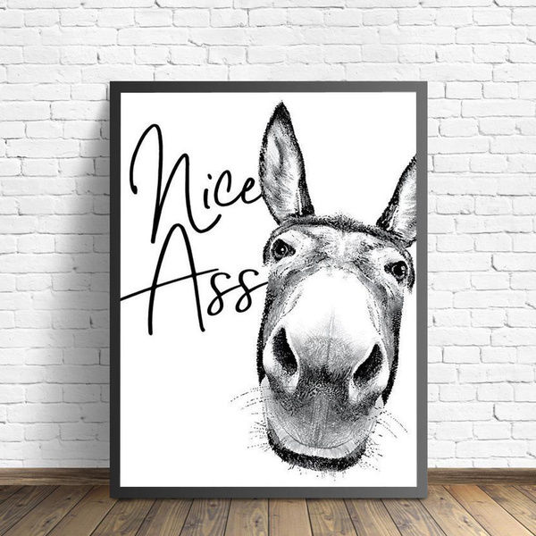 donkey poster black（No frame） | Wish