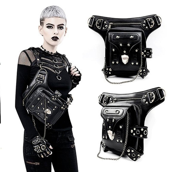 Newest Steampunk Bag Steam Punk Retro Rock Gothic Goth Shoulder Waist ...