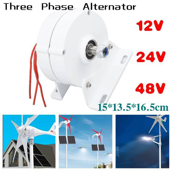 200W Three Phase Alternator Home Permanent Magnet Electric Motor ...