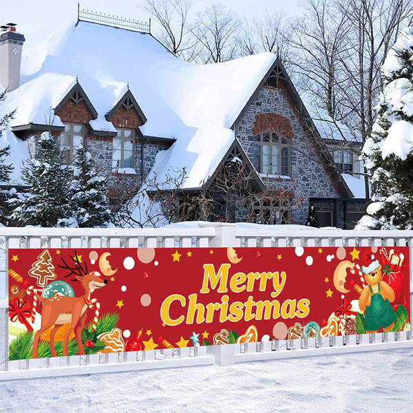 Christmas Outdoor Banner Merry Christmas Decorations For Home 2022 Xmas ...