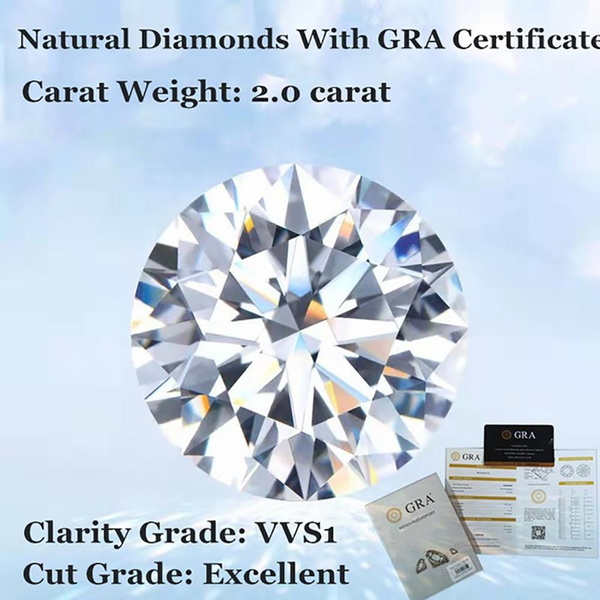 Natural Diamonds D Color Round Shape VVS1 Excellent Clarity Natual ...