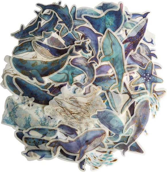 Kawaii Fantasy Whale Sea Turtle Starfish Sea Life Ocean Collection ...