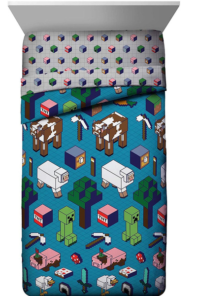 Jay Franco and Sons Jay Franco Minecraft Isometric Animals Twin ...