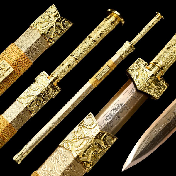 T10 steel Han Sword hand grinding super sharp ninja Katana multi ...