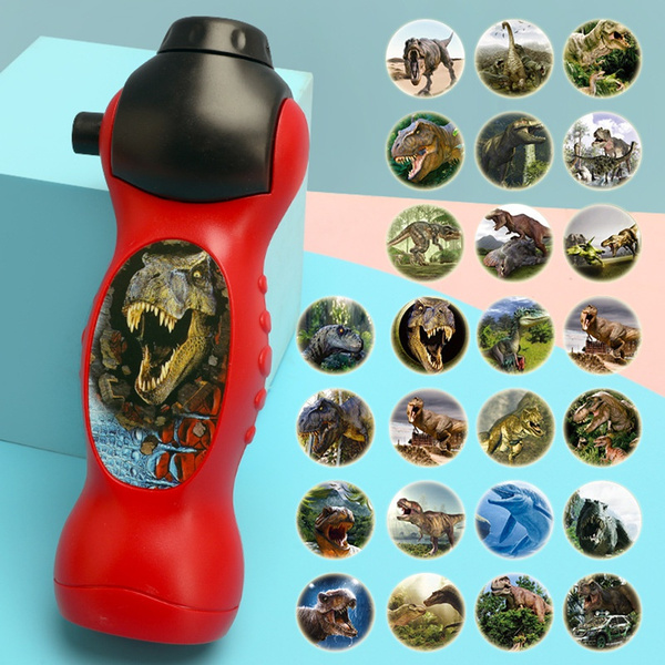 24 Dinosaur Patterns Flashlight Projector Lamp Educational Toy Kids ...