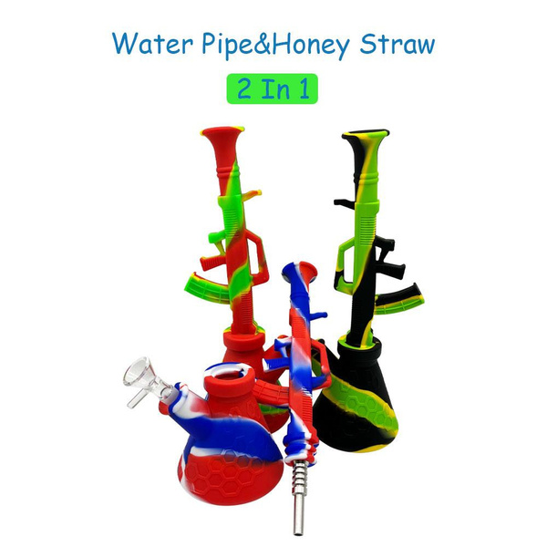 11''Multifunction Silicone Water Pipes For Smoking Bubbler Dab Rigs ...