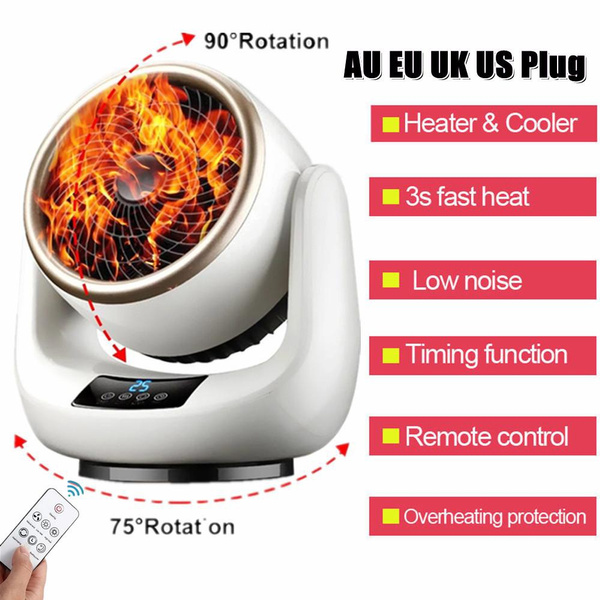 1500W Electric Heater Portable Fan Heater Desktop Air Cold Warm Heater ...