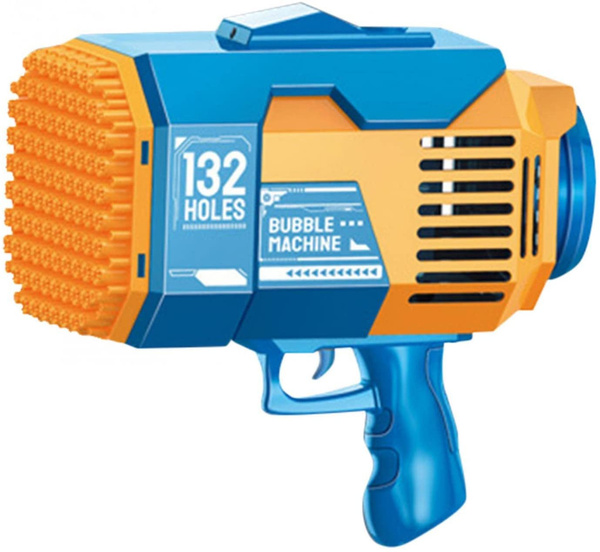 132 Hole Bazooka Bubble Gun with Light, Upgraded Automatic Bazooka ...