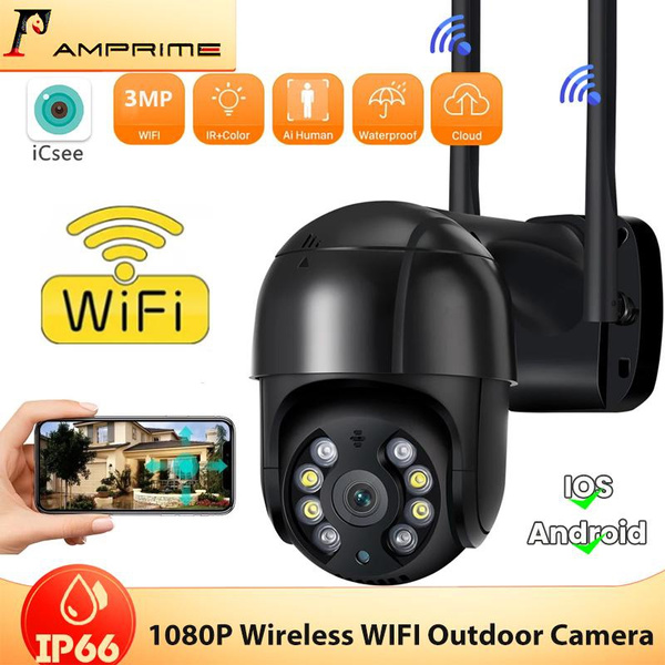 AMPRIME NEW HD 1080P PTZ IP66 Waterproof Outdoor Camera 3MP Wireless ...