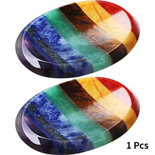 1 Pieces Thumb Worry Stone for Anxiety Chakra Crystals Healing Stones ...