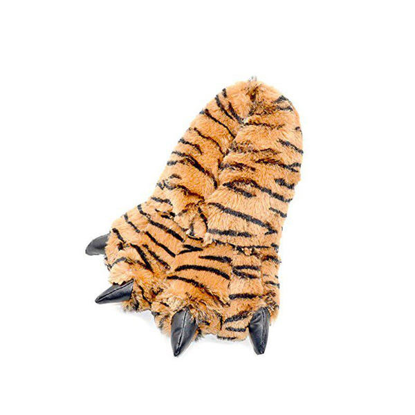 Funny Tiger Paw Slippers Stuffed Animal Furry Claw Paw Slippers Kids ...
