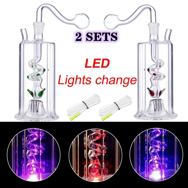 RUNAOT1/2 SETS LED Glow Glassware Glass Bottle Glass Artworks | Wish